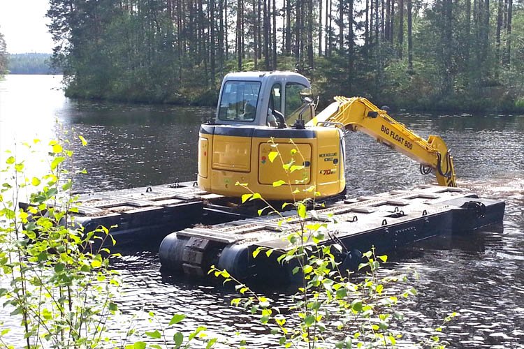 Pelle amphibie Big Float REMU - RDS France, spécialiste du matériel TP